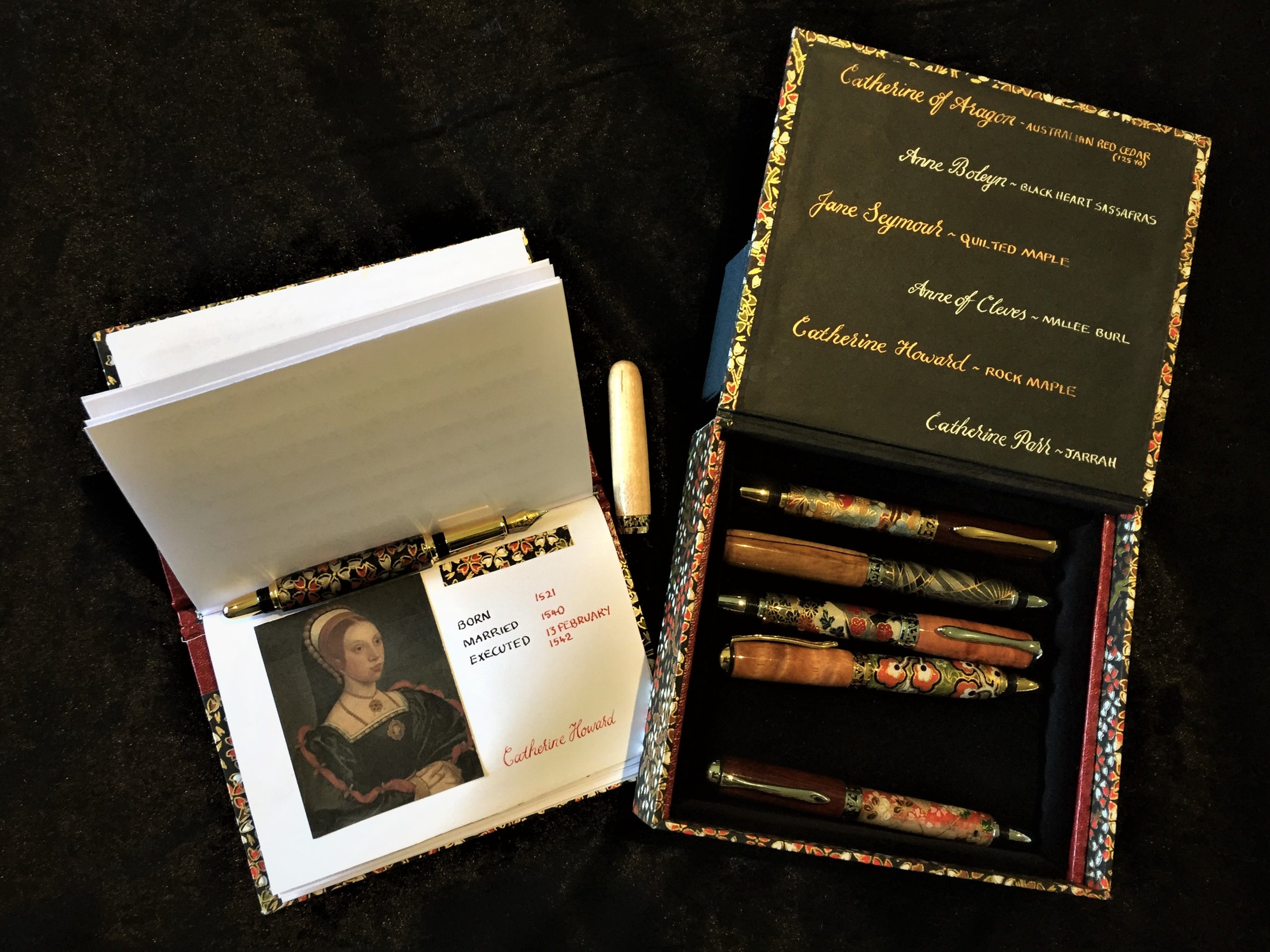 'The Six Wives of Henry VIII' six fountain pen set | Pete's Bespoke Pens